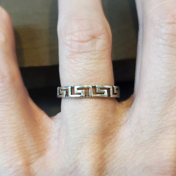 Jewelry | Size 6 925 Sterling Silver Greek Key Pattern Ring | Poshmark